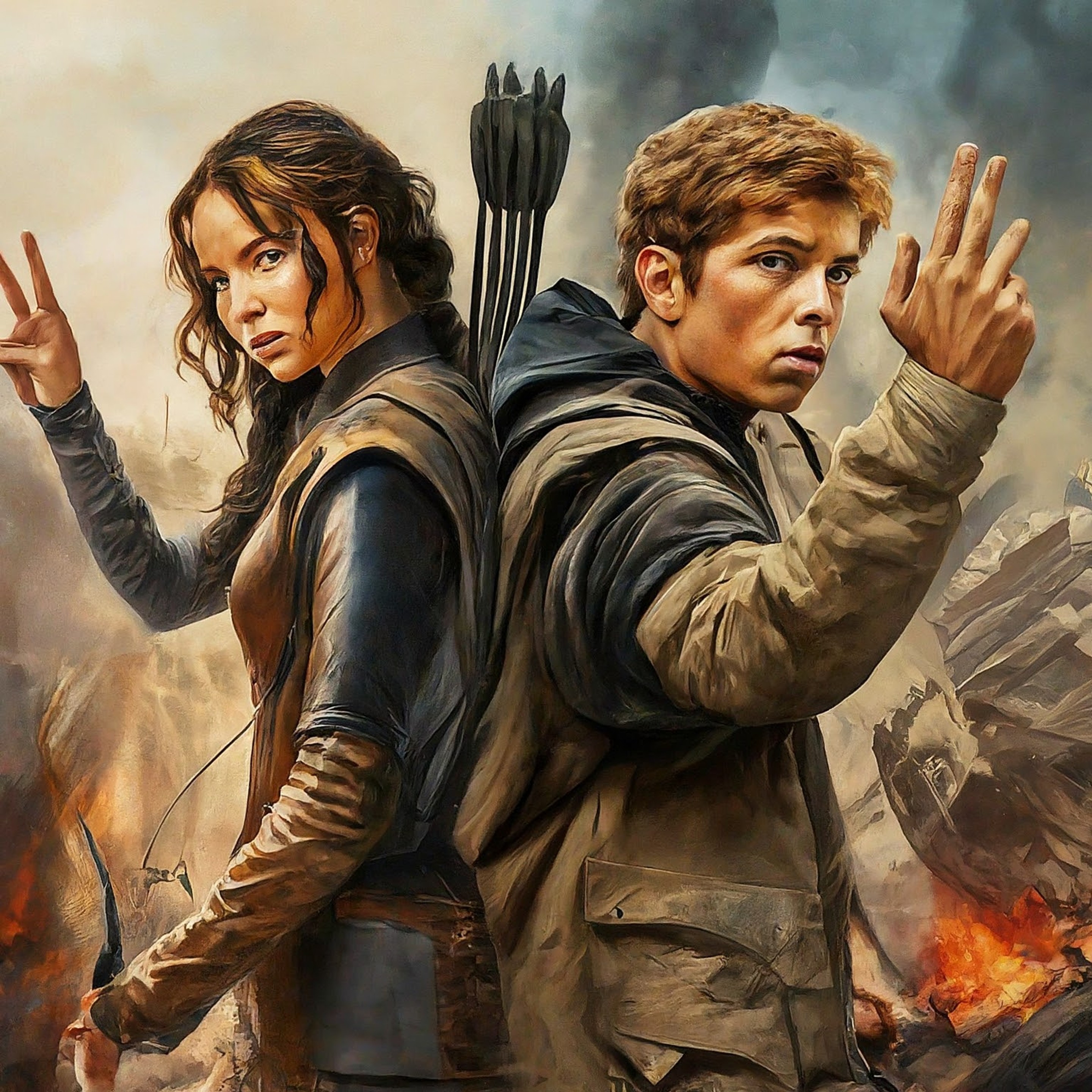 Crowd Defiant: Hunger Games Protest in Gaza Cartoon - LimeWire