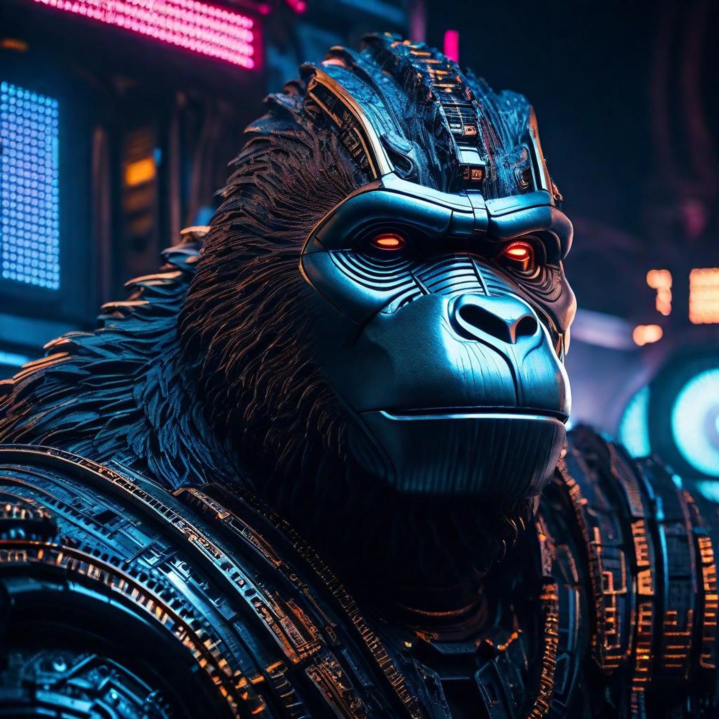 Futuristic King Kong: Mechanical Technological Marvel - LimeWire