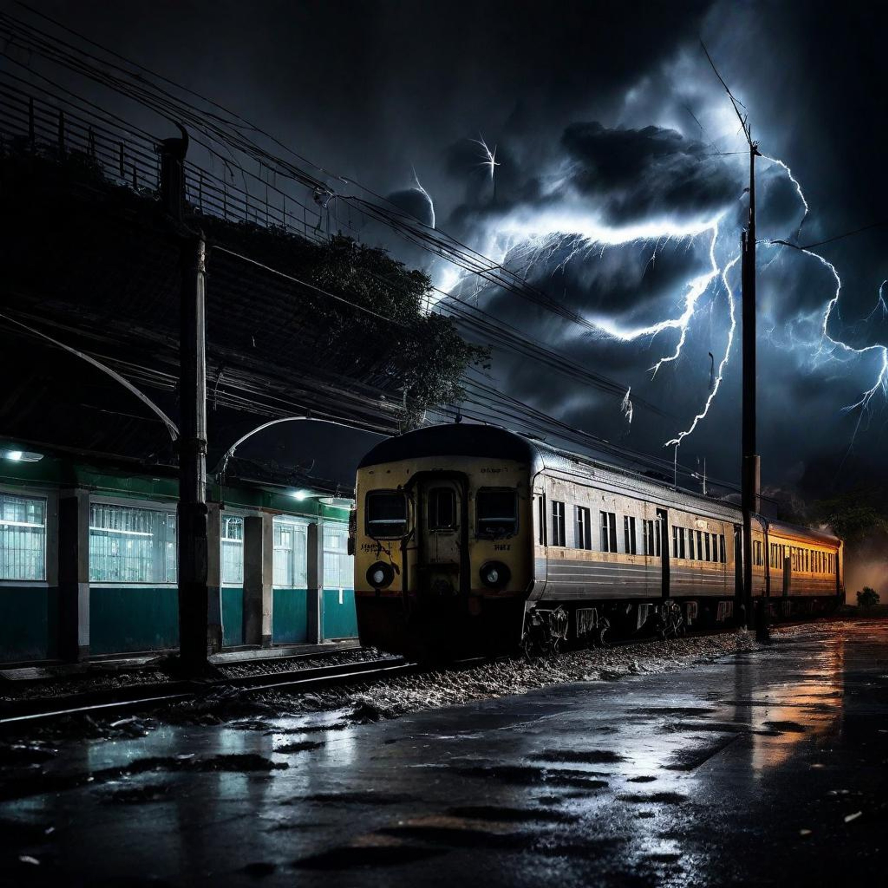 "Stormy Night at Bhopal Train Station" - LimeWire