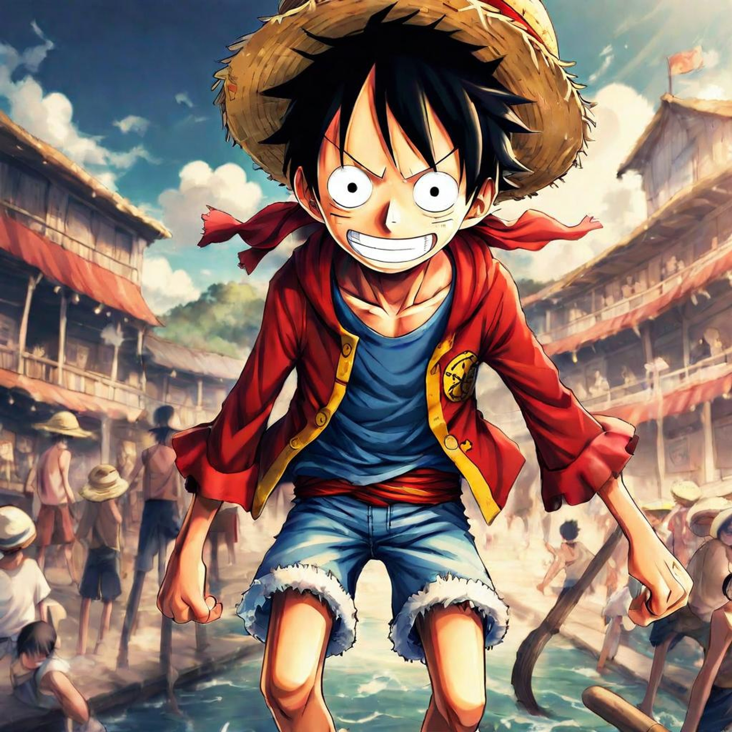 Adventurous Luffy Sets Sail on High Seas - LimeWire
