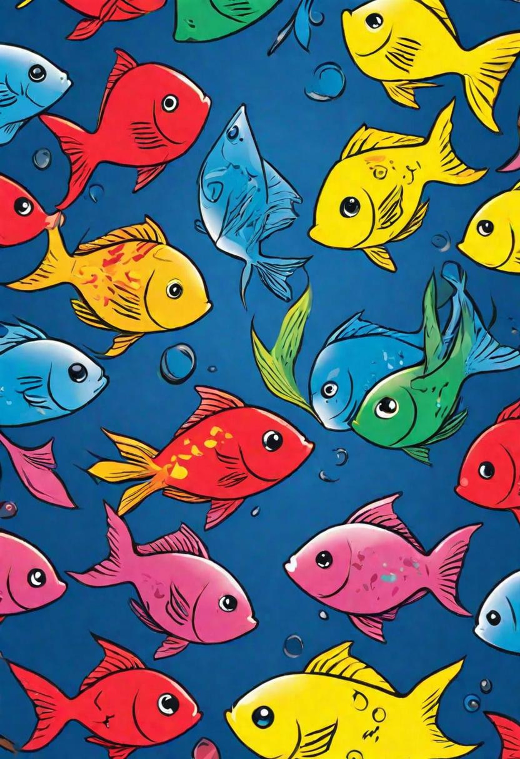 Cyan Fish: Playing Card Back with CMYK 80/64/53/46 - LimeWire