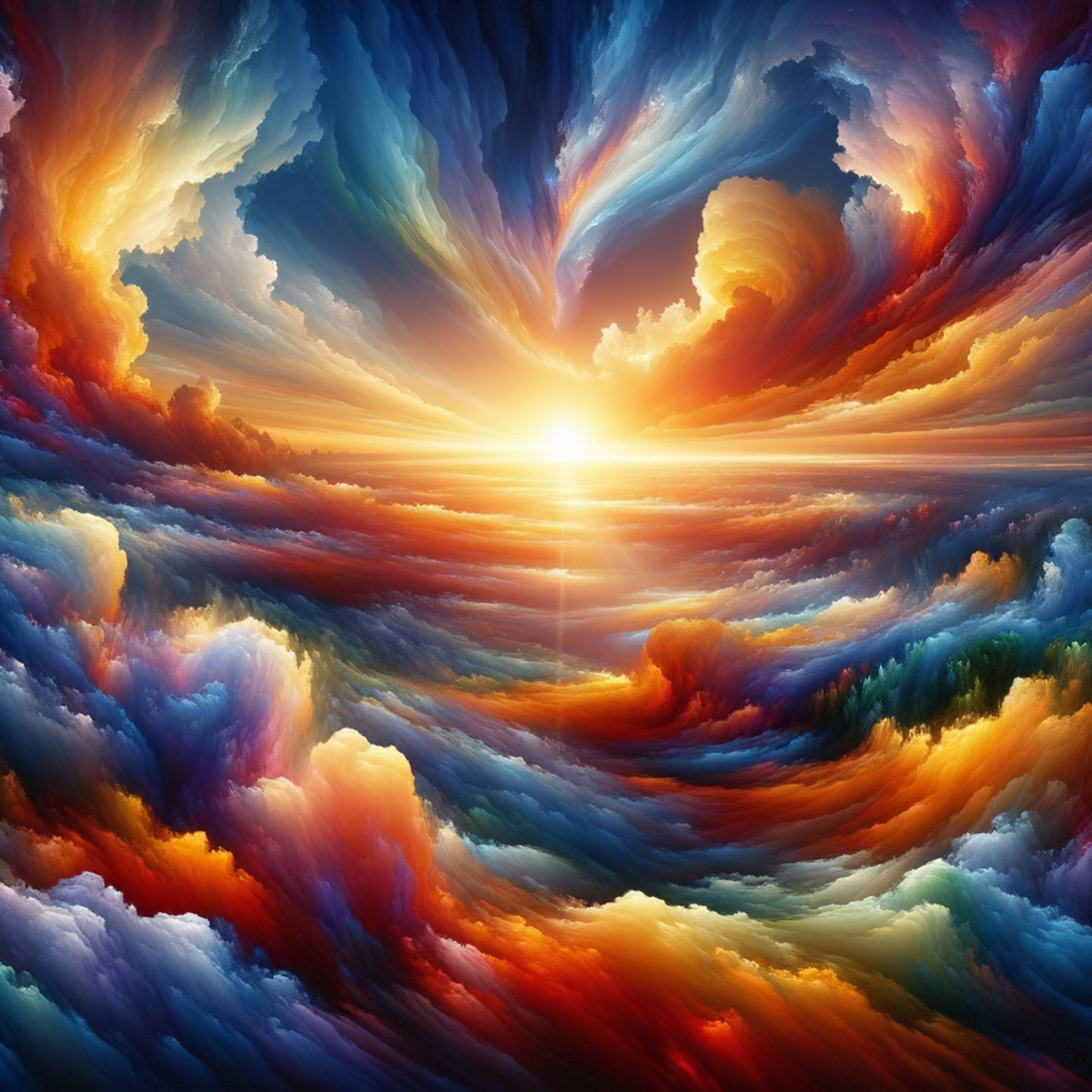 Ethereal Sunrise: A Cosmic Flower Unfolding - LimeWire