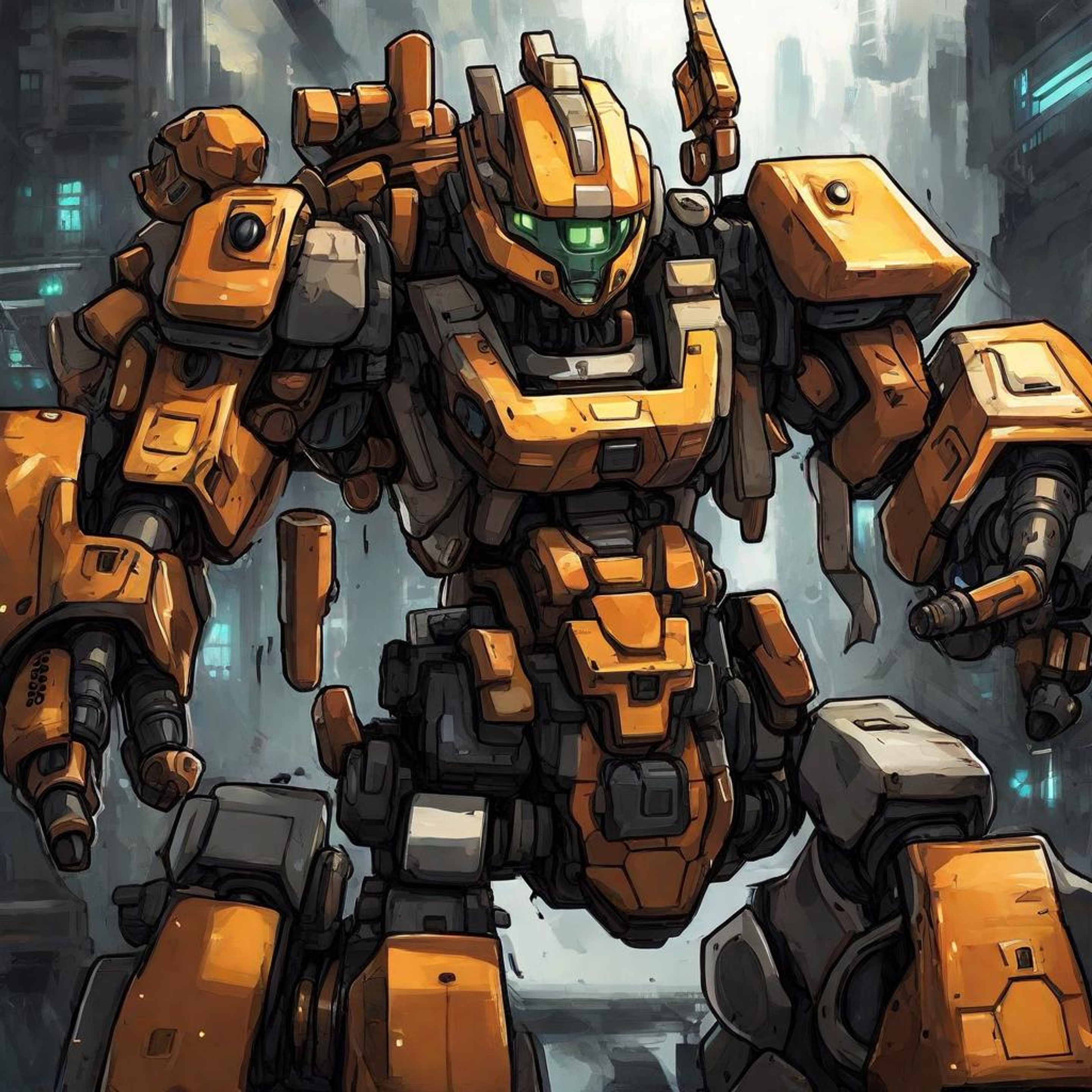 Powerful Mecha Warrior in Action - LimeWire