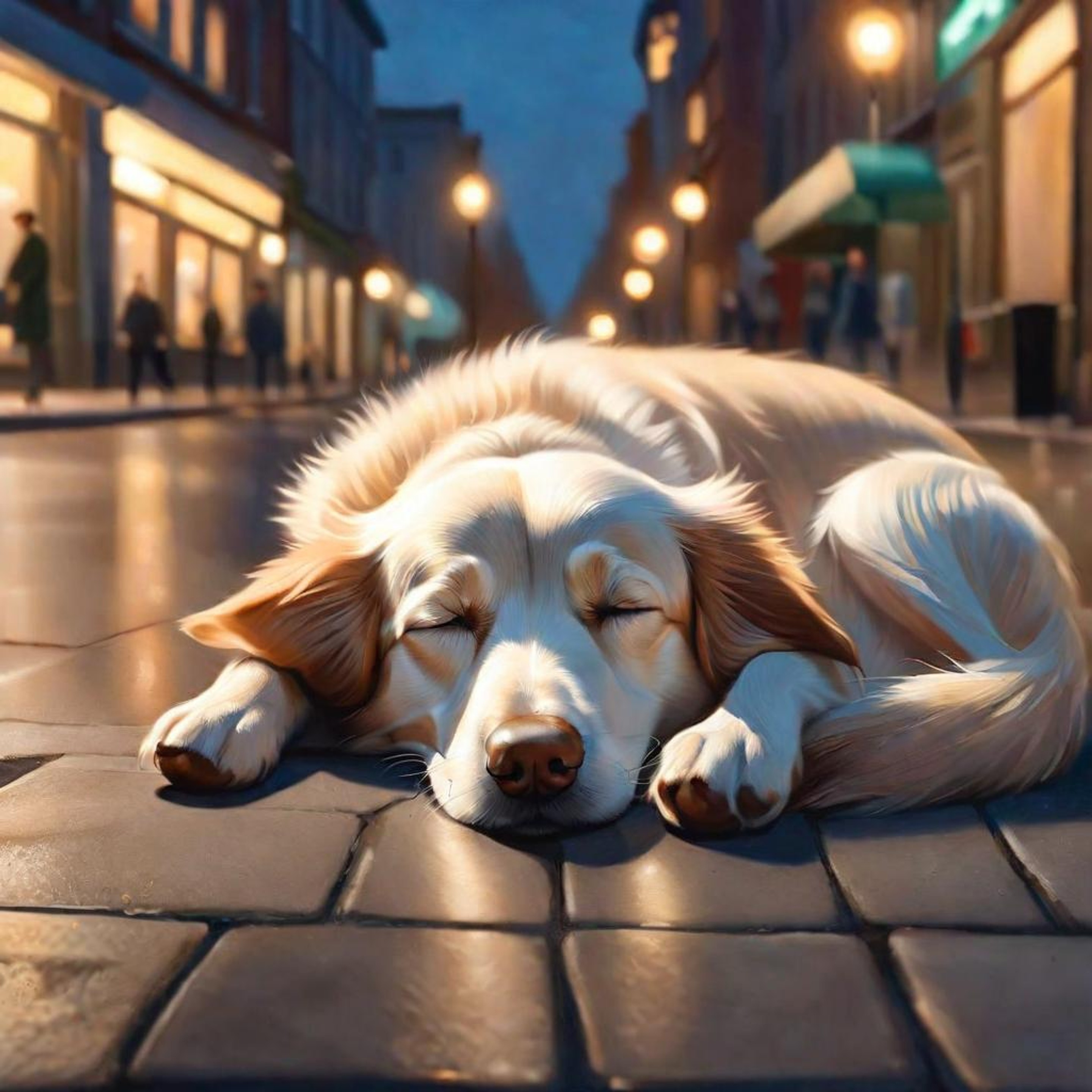 Serenity in the Night: Sleeping Dog on Quiet Streets - LimeWire
