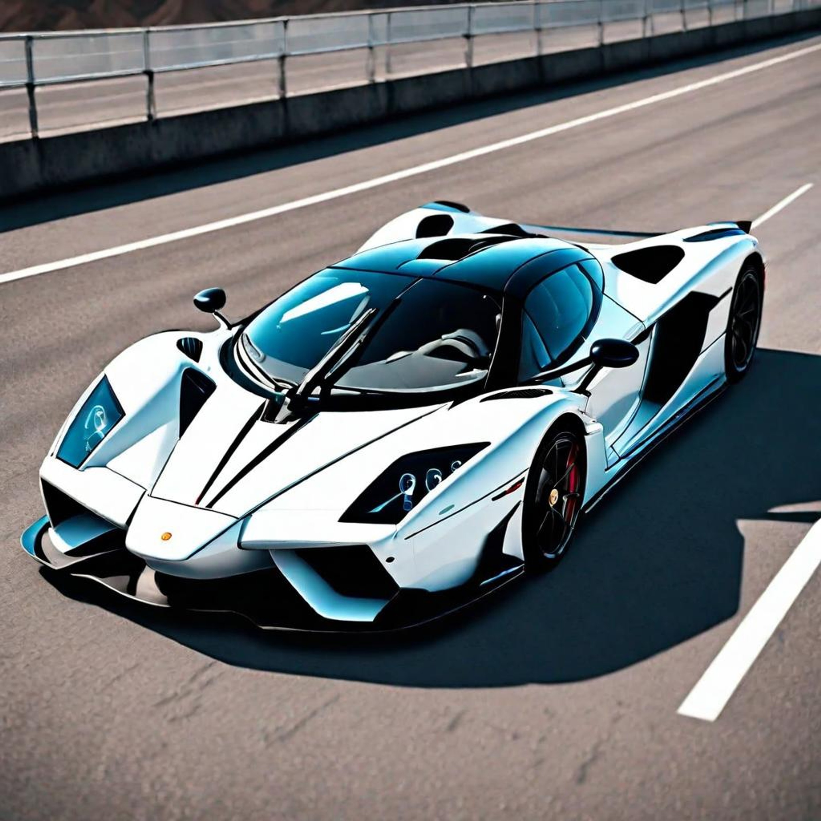 Speed Demon: Sleek Red Sports Car Zooming Down Highway - LimeWire