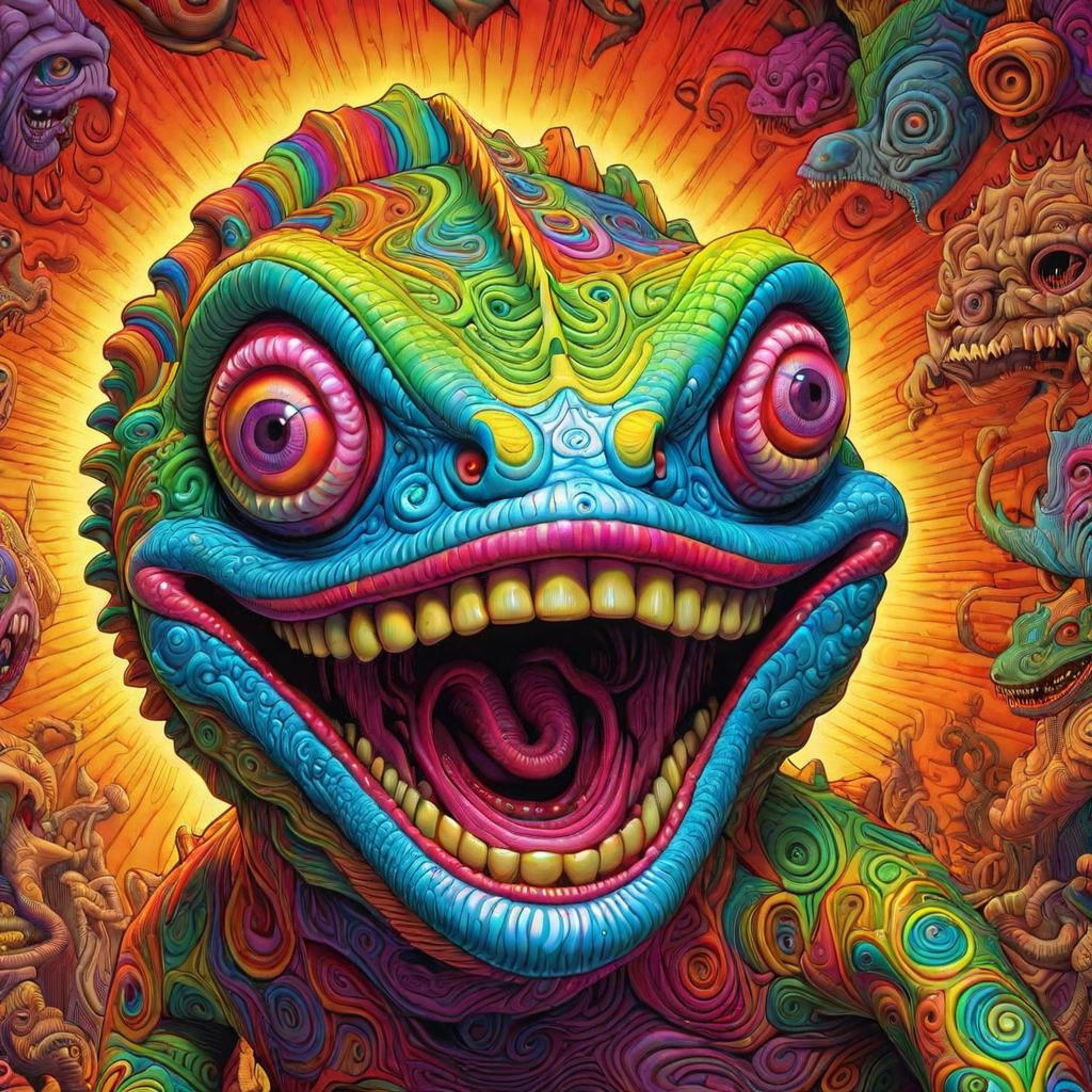 Psychedelic Chameleon: Hyper-Visionary Masterpiece - LimeWire