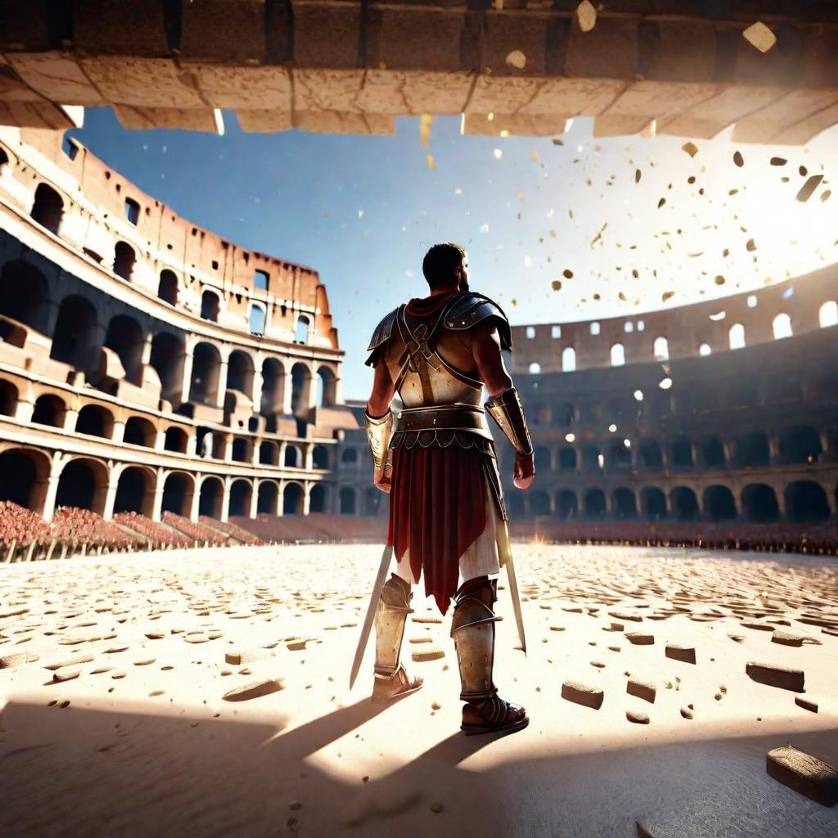 Gladiator in Colosseum: Sunlit Victory - LimeWire
