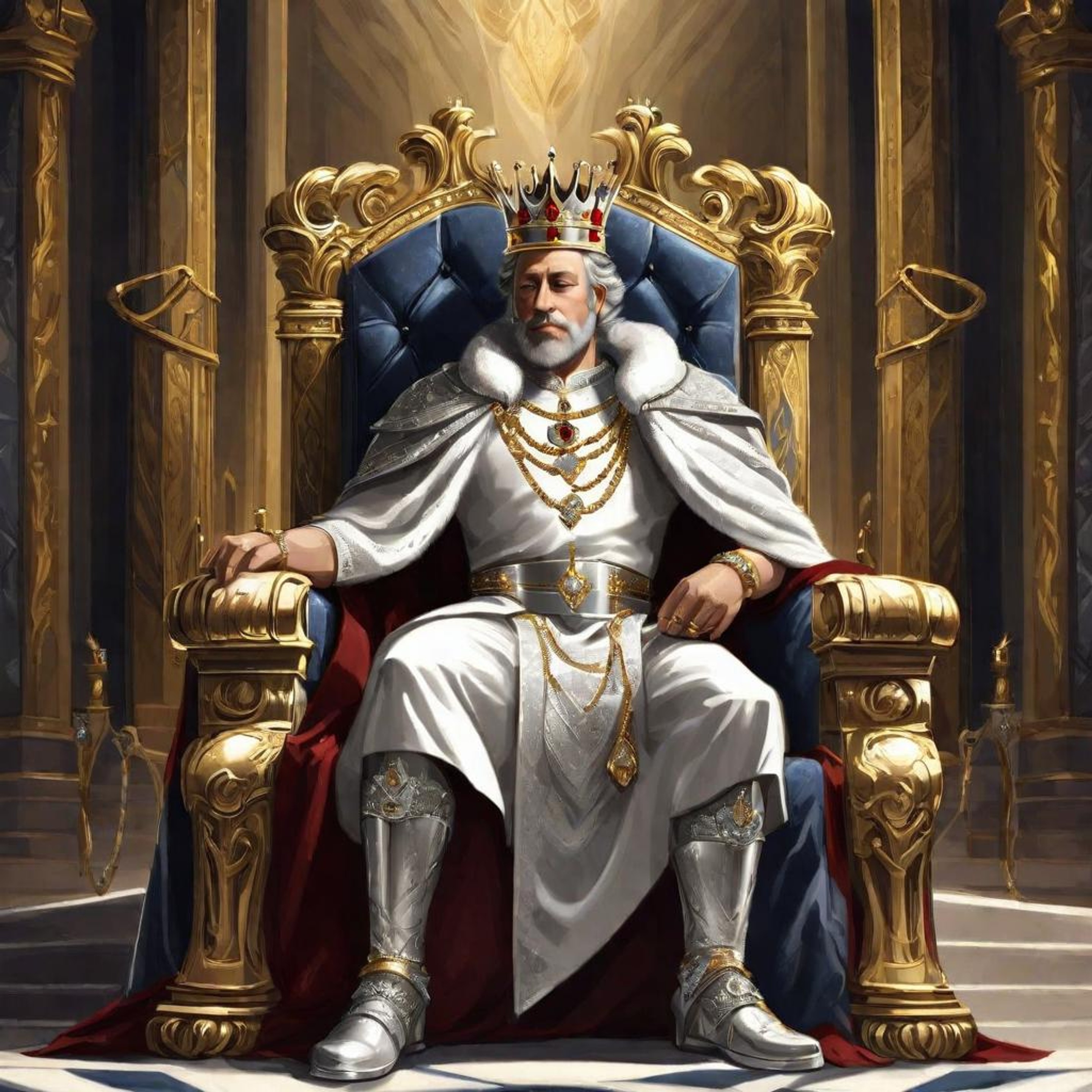 The Opulent King: Diamond Crown and Golden Throne - LimeWire