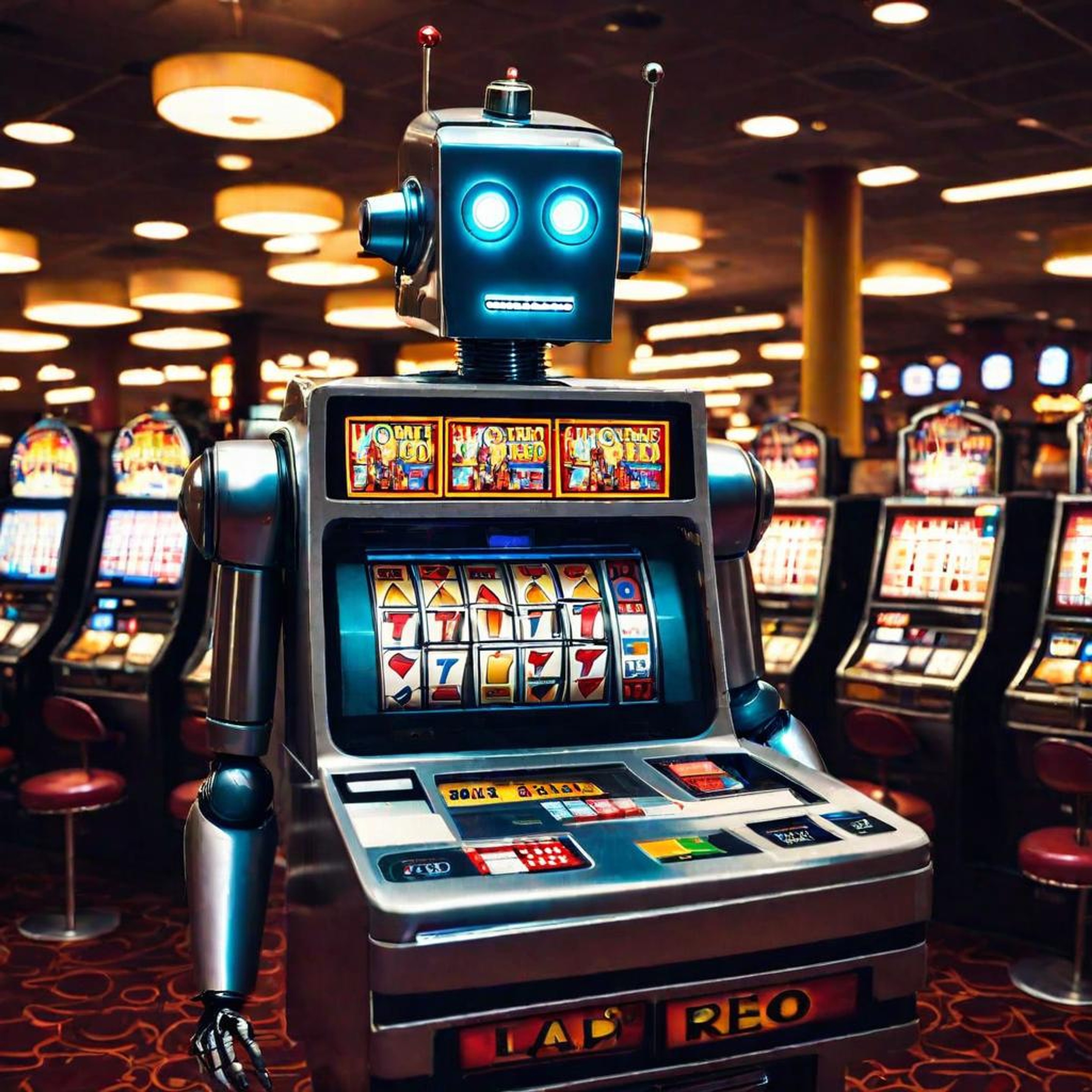 Robot's Lucky Spin: Gambling at the Casino - LimeWire