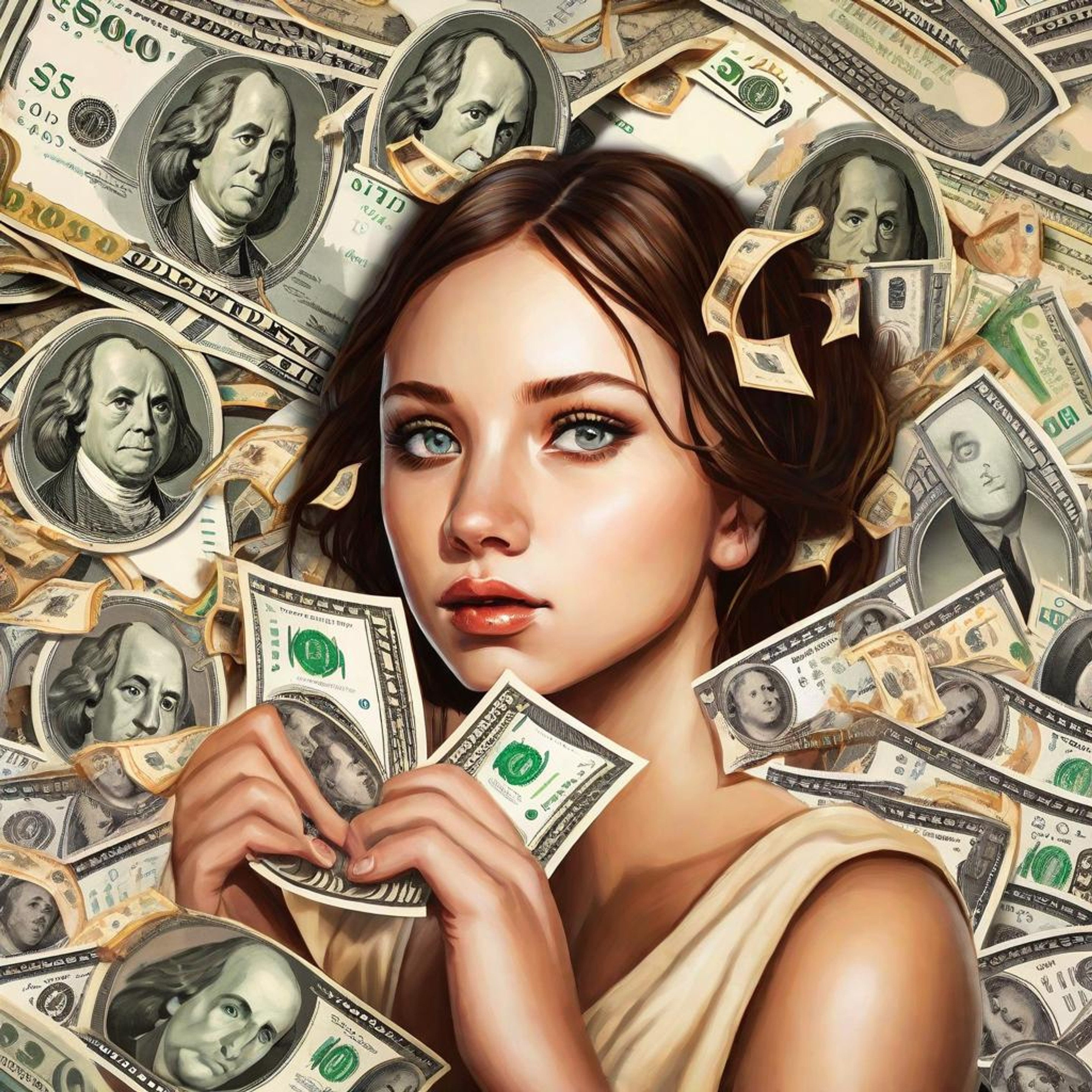 Money Rain: Girl Collecting Dollars - LimeWire