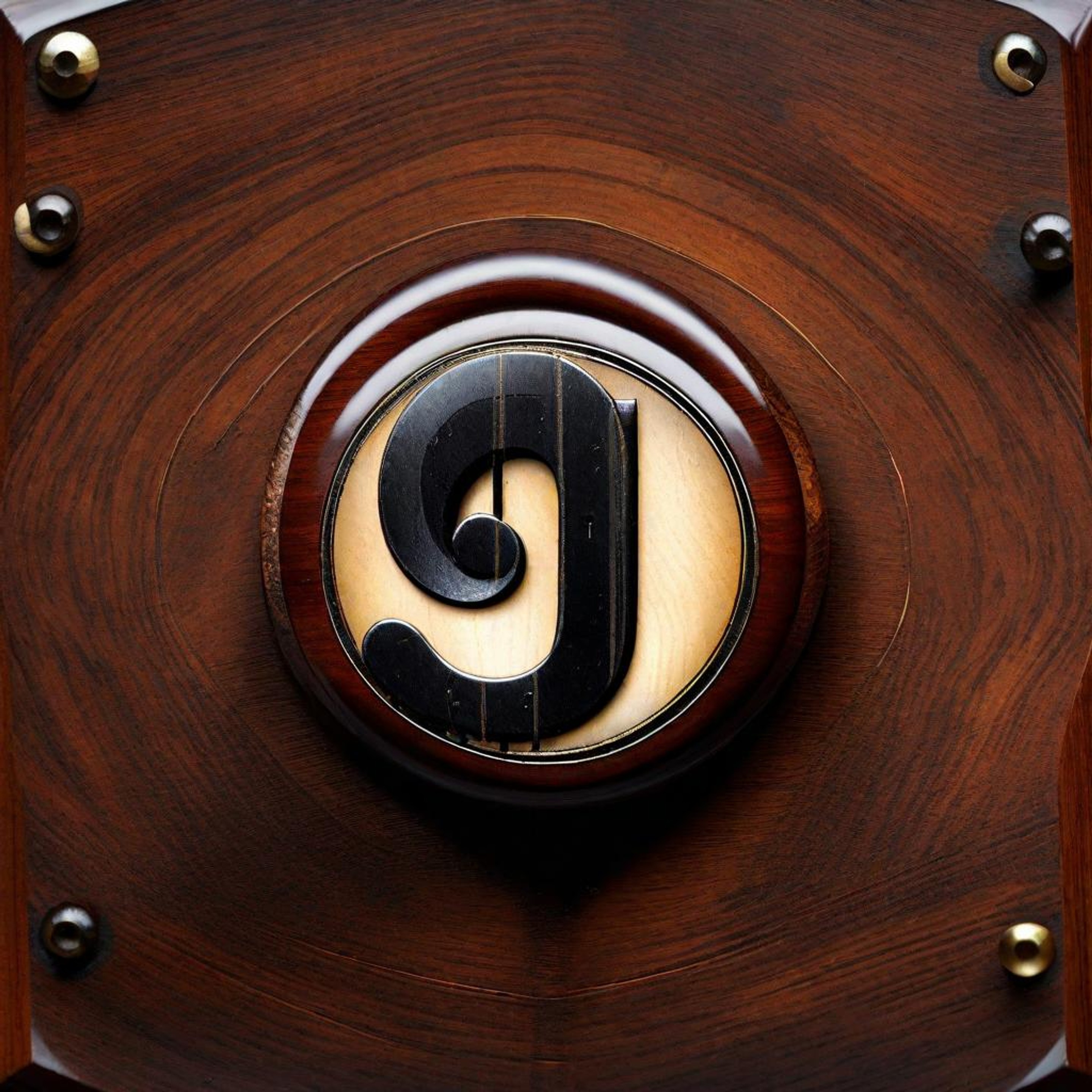 Pearly-Top Pull Organ Button with Bass Clef Decoration - LimeWire