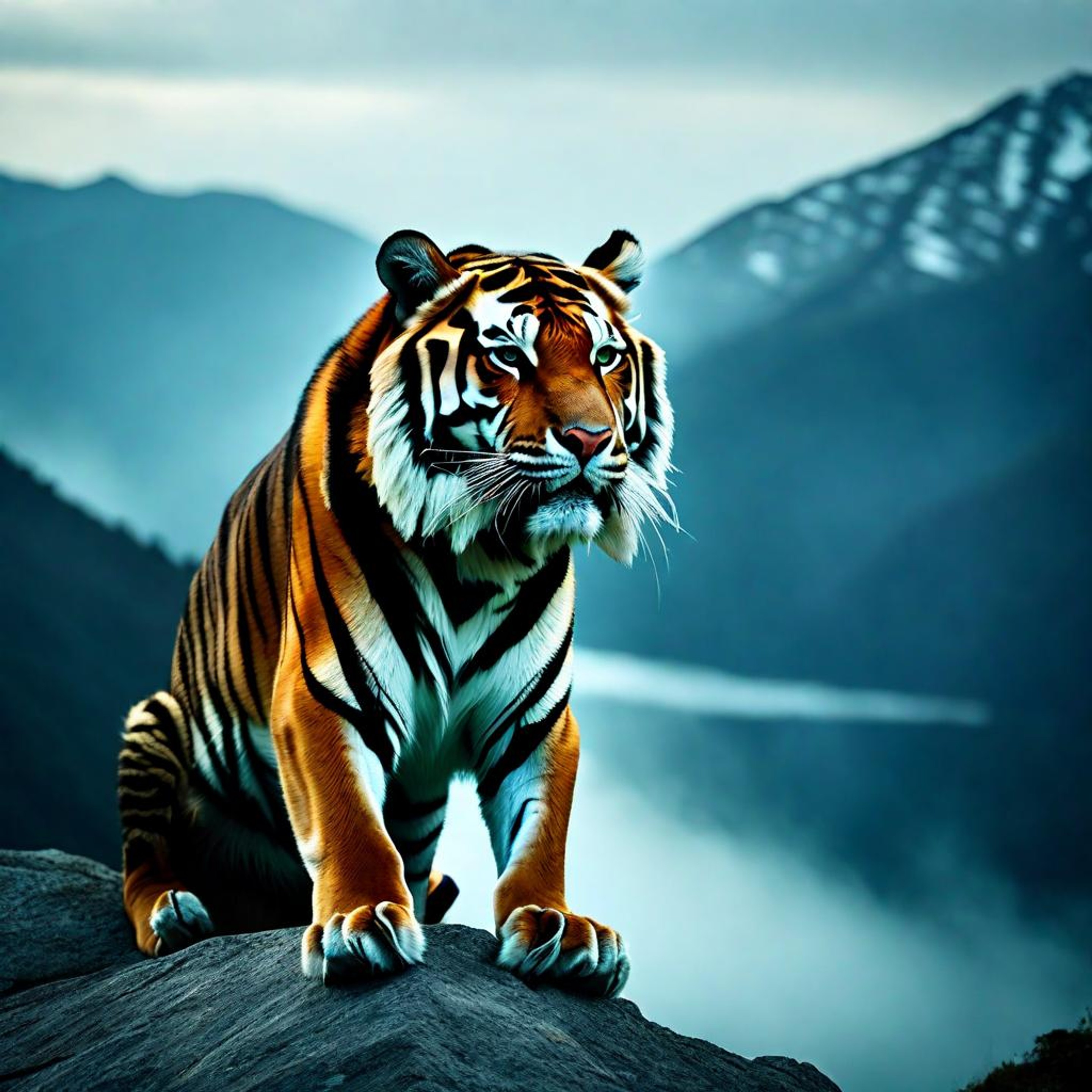 Electric Tiger Roaming High Mountain Peaks - LimeWire
