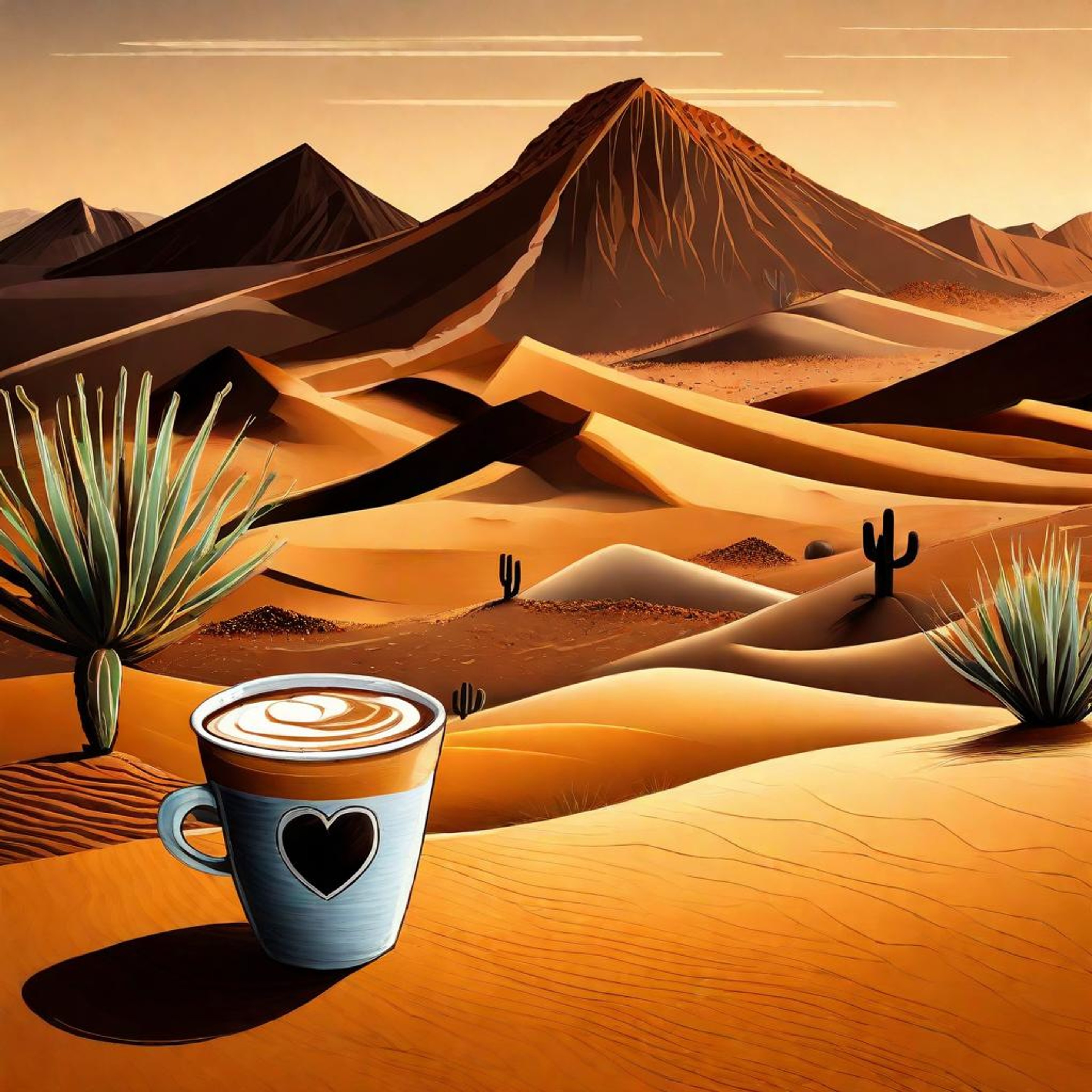Sunset Coffee Break in the Desert - LimeWire