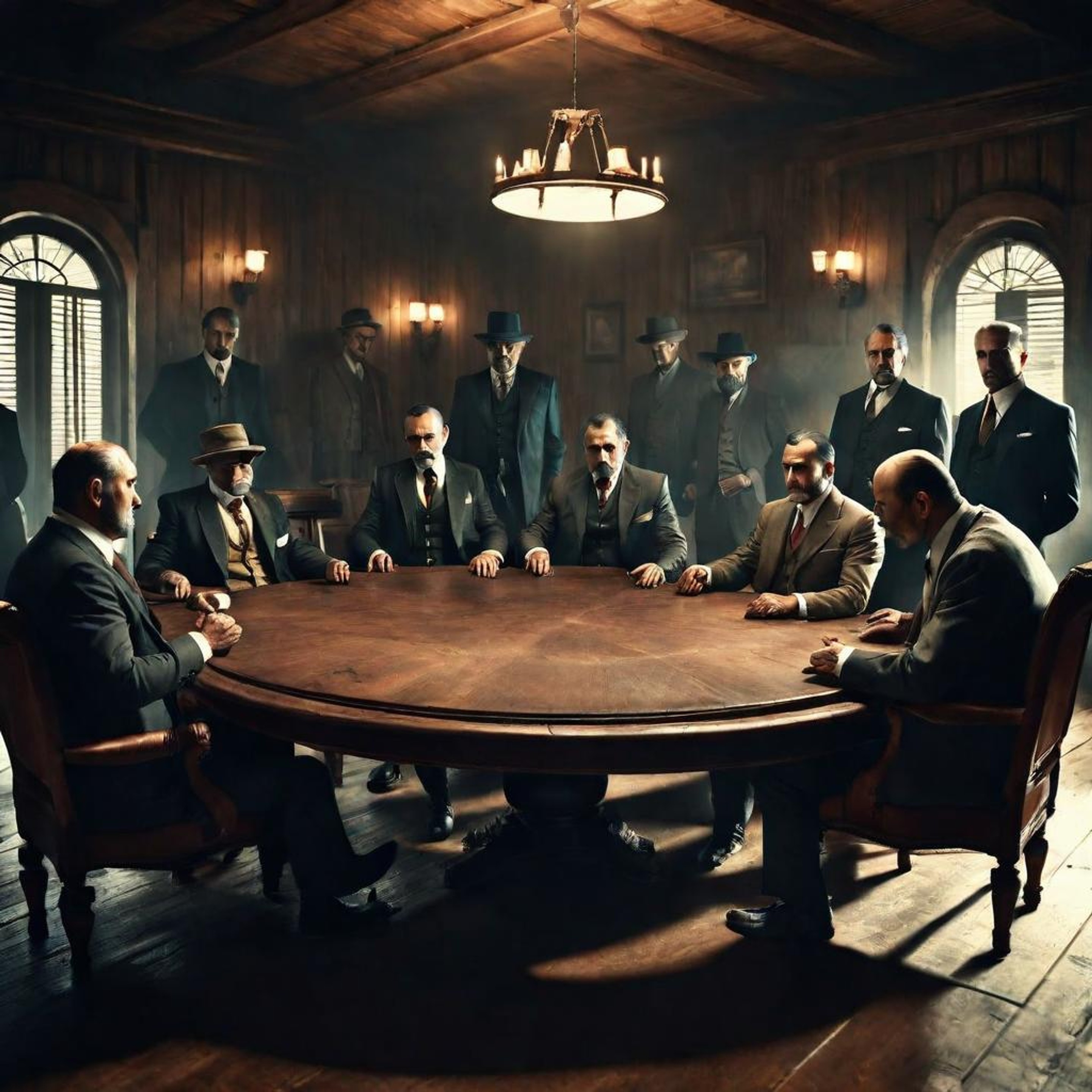 Seven Mafia Bosses: Round Table Meeting in Luxurious Clubhouse - LimeWire